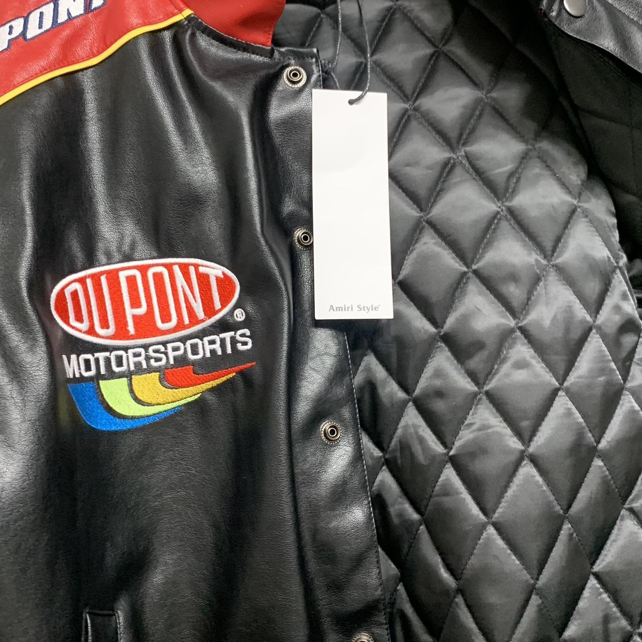 Vintage Leather Racing Jacket Size L Im 5' 7" and... - Depop