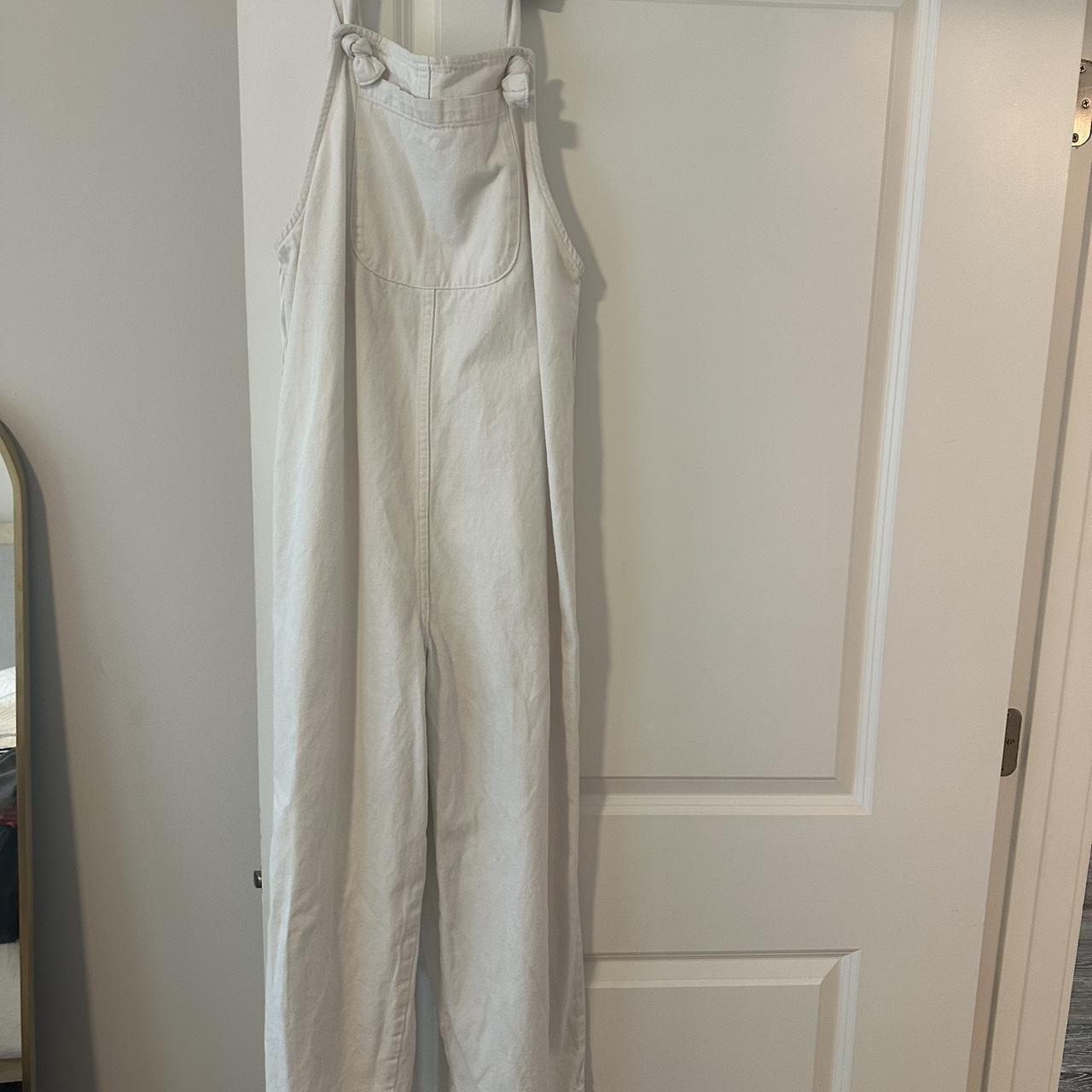White M Oysho overalls - Depop