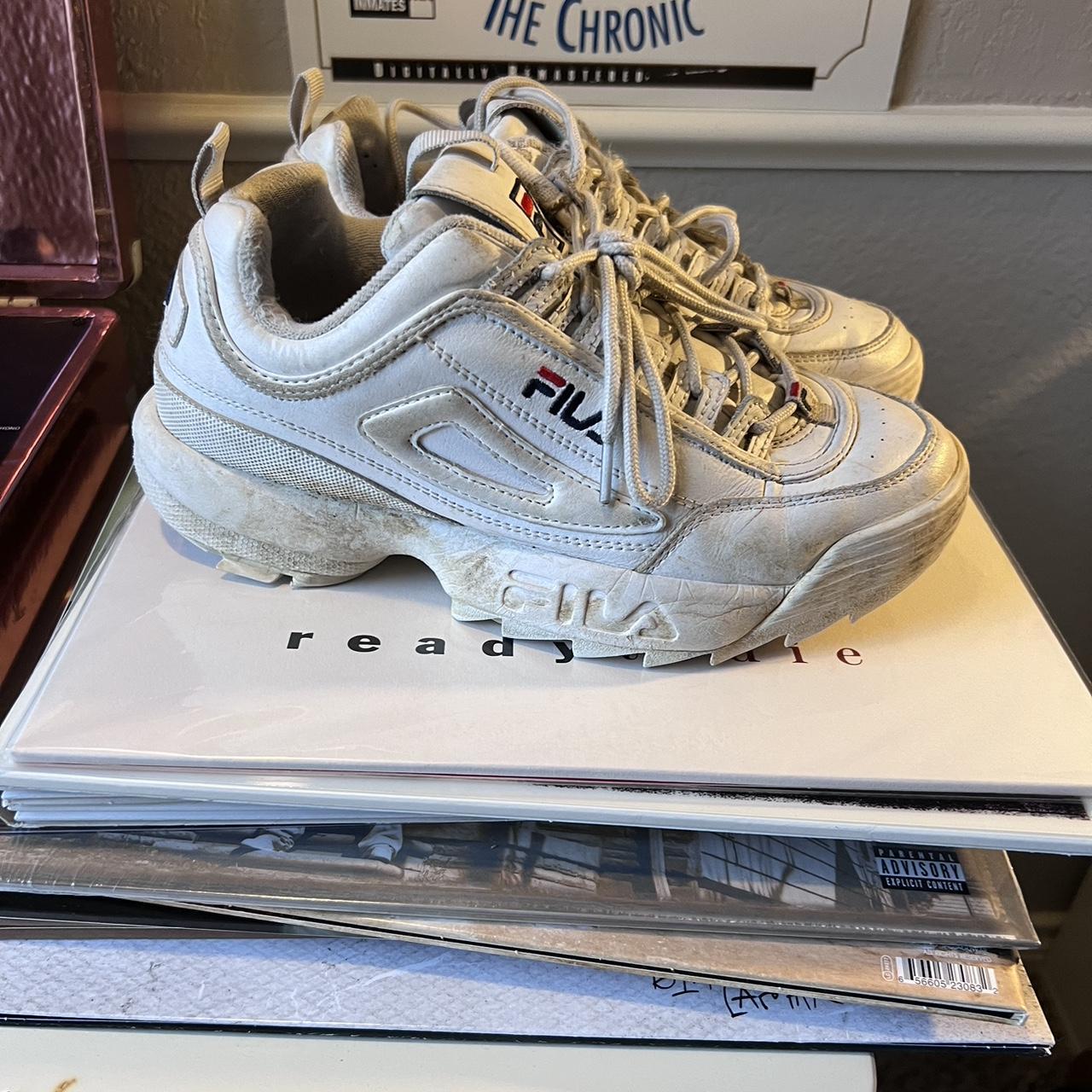 White, Fila shoes - Depop