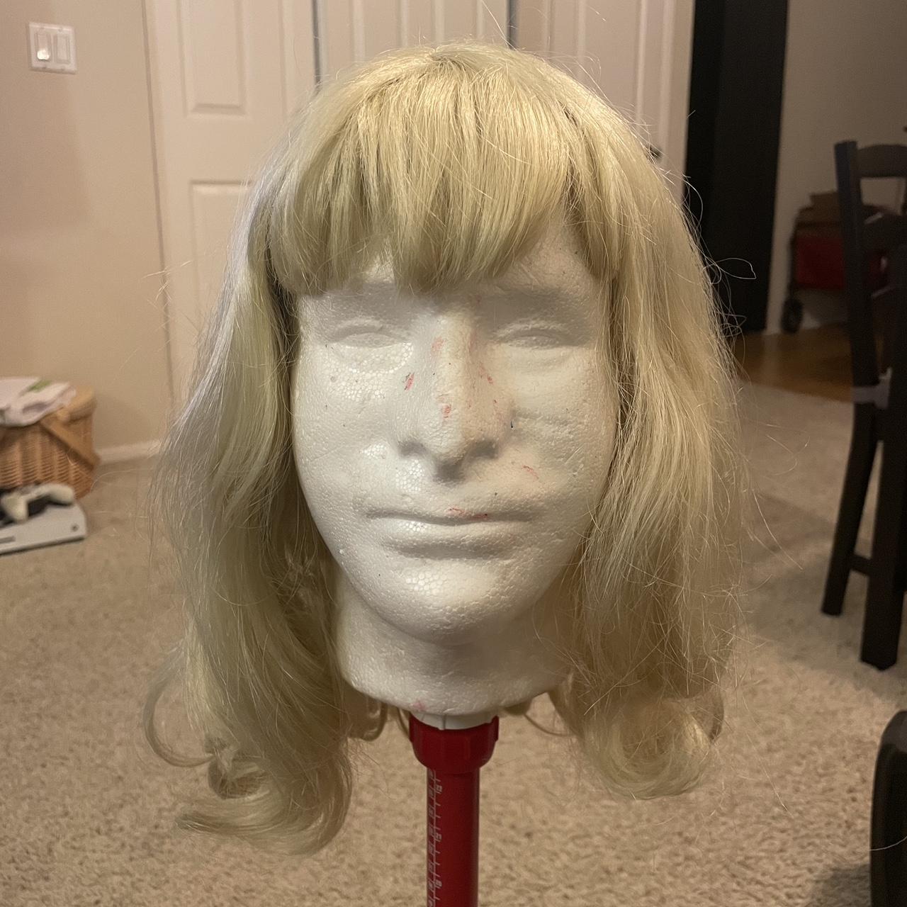 1950s style platinum blonde wig. Sorta thin but not... - Depop