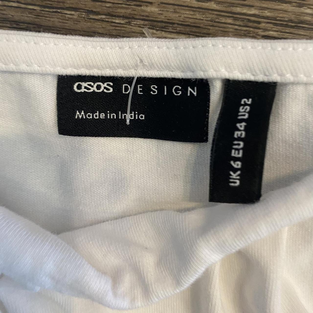 White vintage cottage core long sleeve crop Size... - Depop