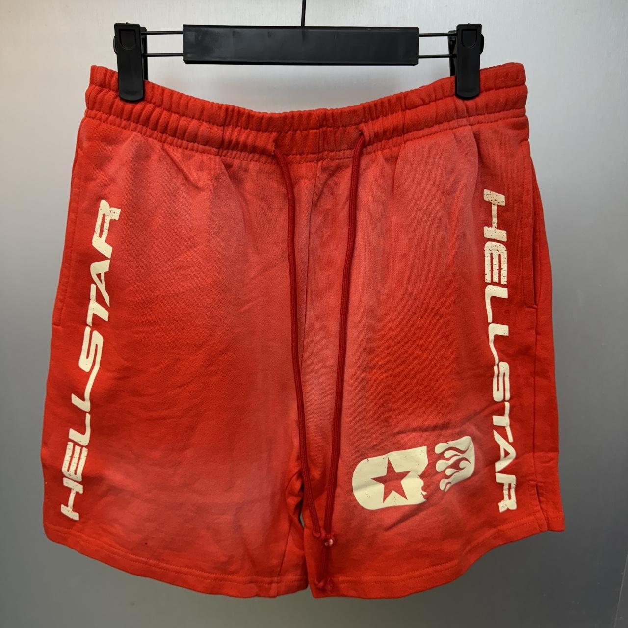 hellstar red stone washed shorts priced to... | Depop