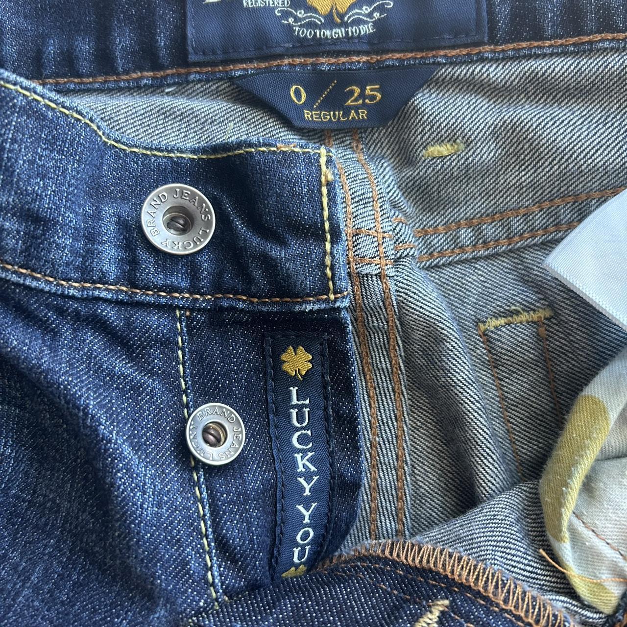 Lucky Brand “lucky you” blue denim jeans low waisted... - Depop