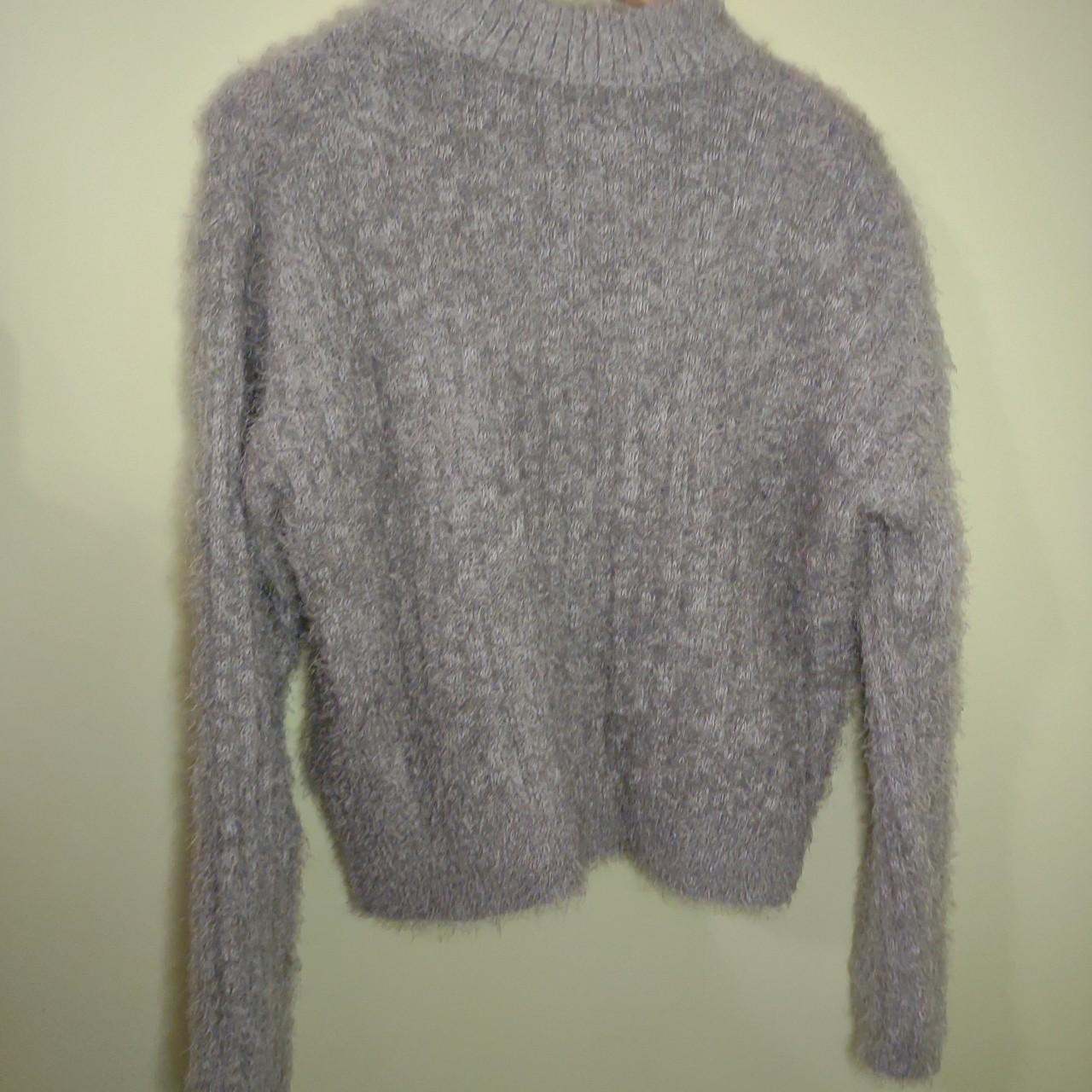 Candie's grey fuzzy sweater, size large, so soft and... - Depop