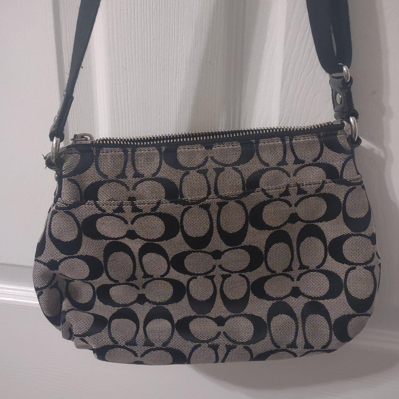 Vintage black and grey coach with adorable heart... - Depop