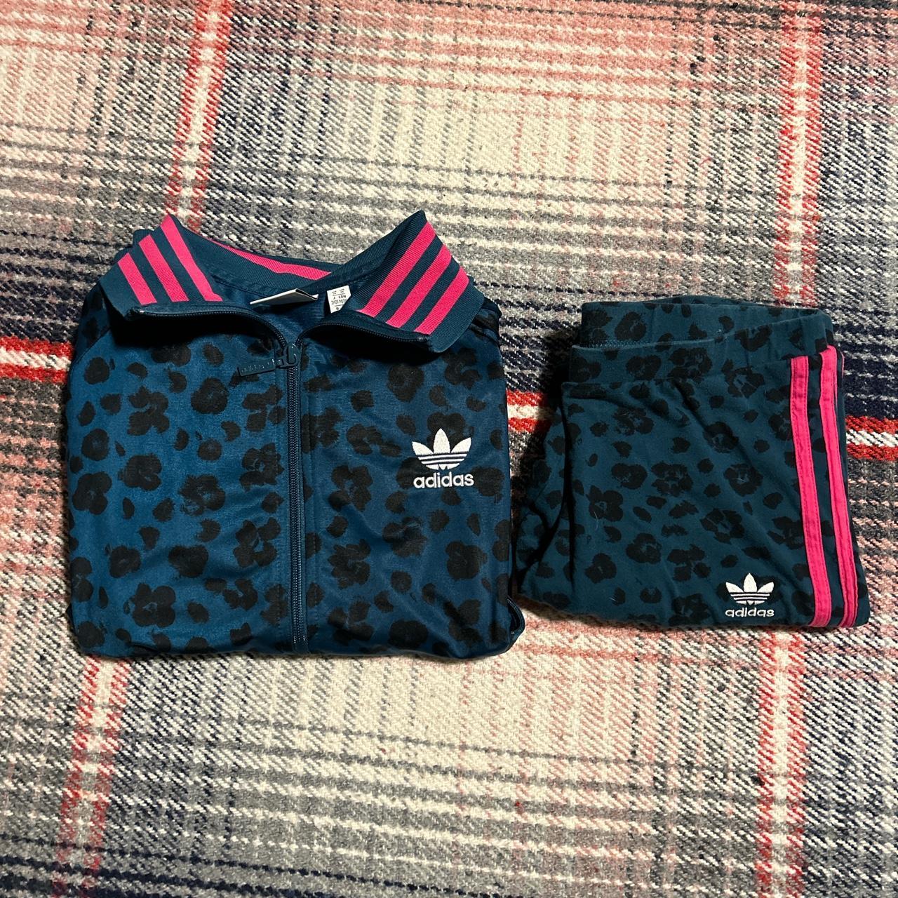 (M) Adidas children’s leopard print tracksuit •... - Depop