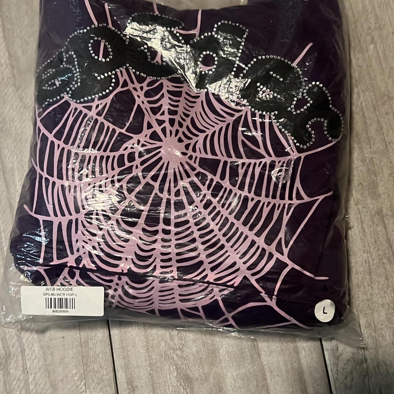 Sp5der Hoodie Grape Size Large worn a couple of... - Depop