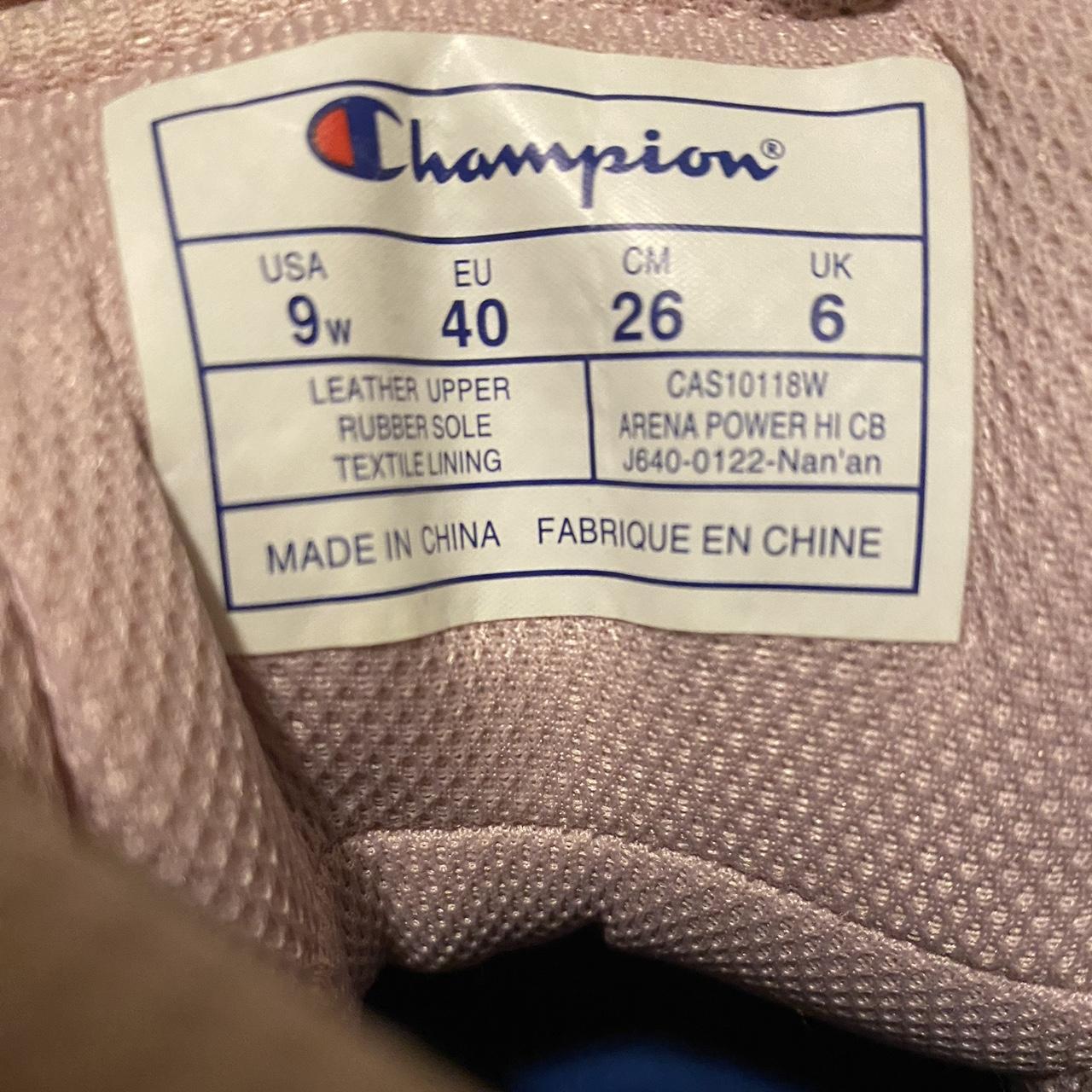 CHAMPION pink lace up hightops velcro strap Super... - Depop