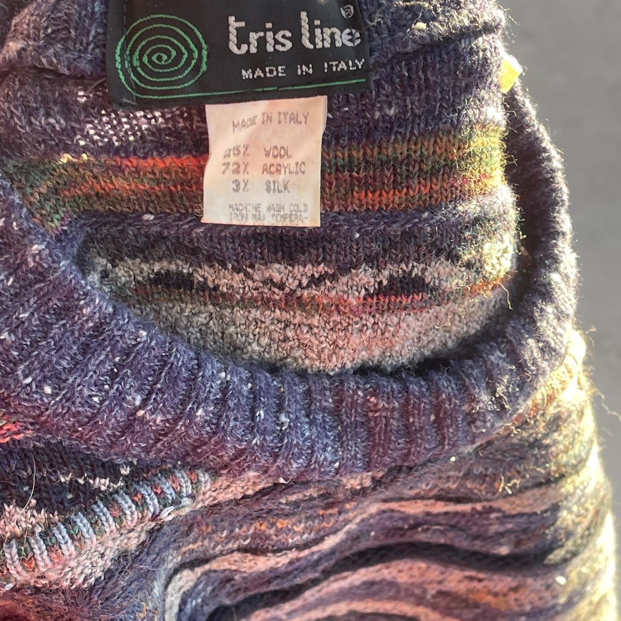 Vtg Tris Line Italian sweater Size large Beautiful... - Depop