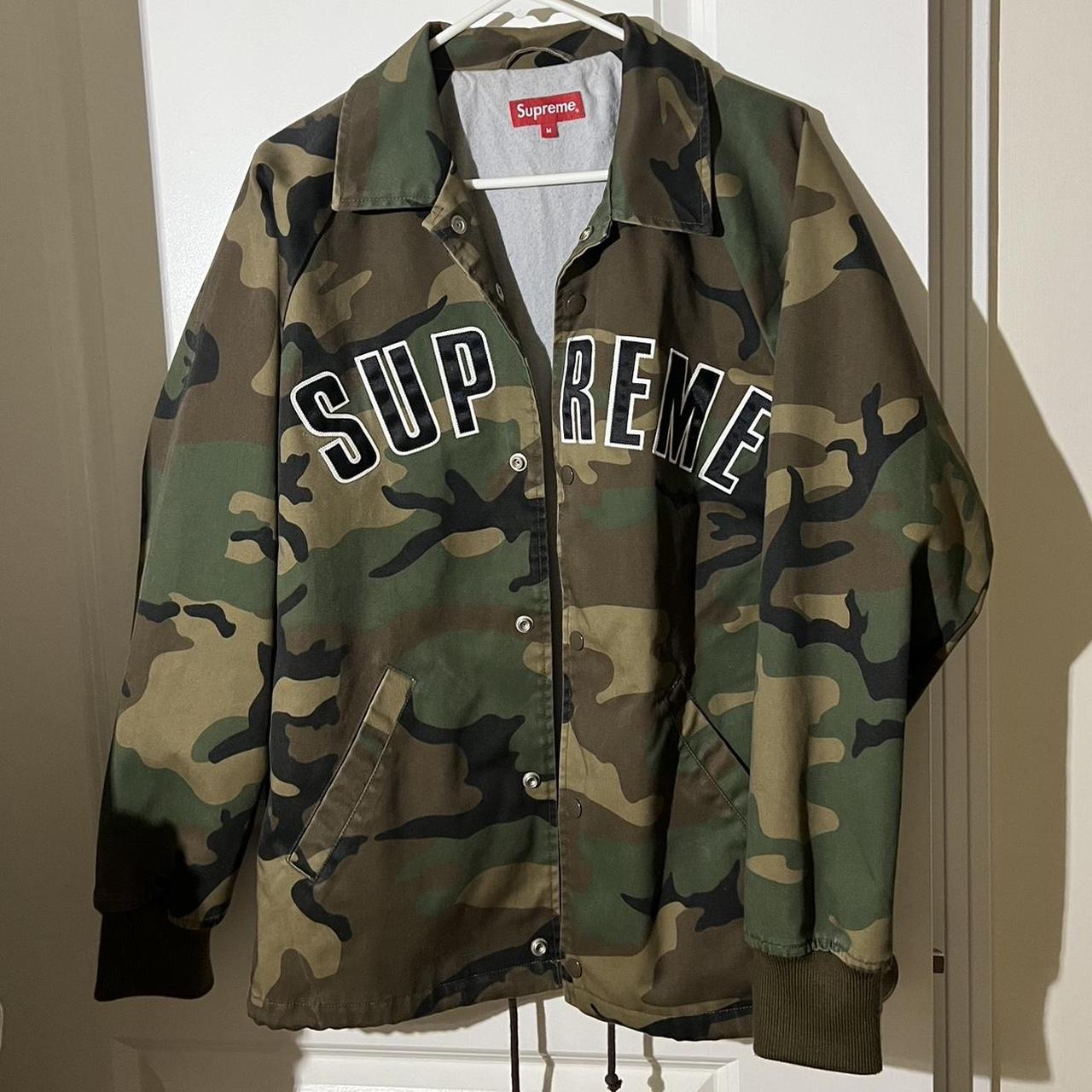 Supreme camouflage coach jacket worn once like new... - Depop