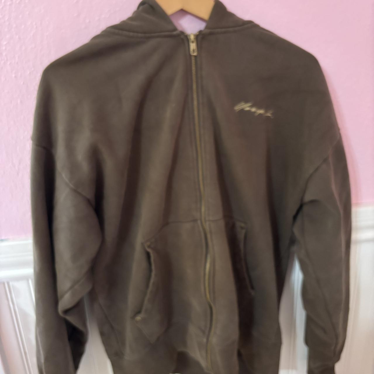 Brown YoungLA zip up very nice Perfect condition... | Depop