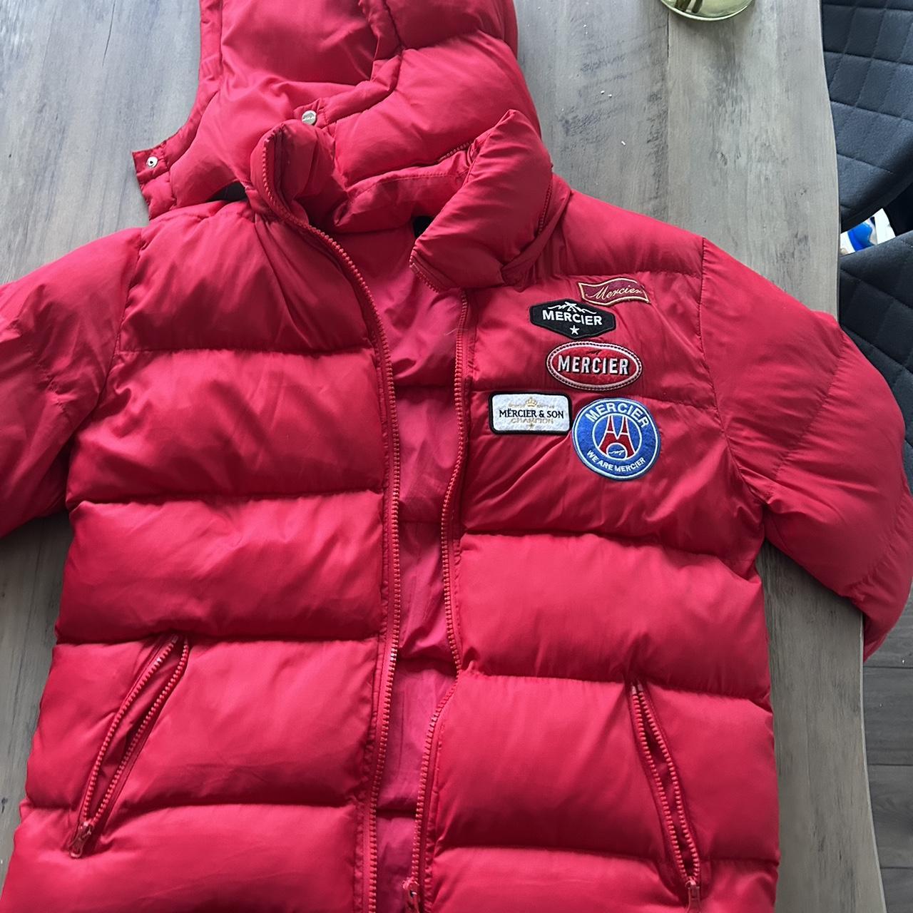 Size large red mercier coat #coat - Depop