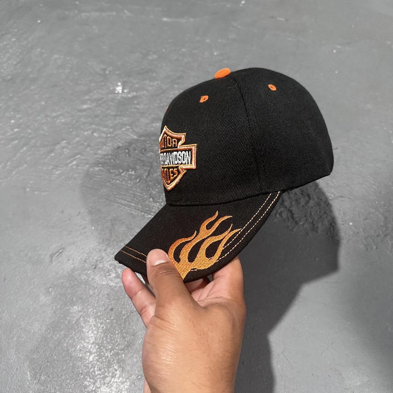 Harley Davidson Flame Hat - Depop