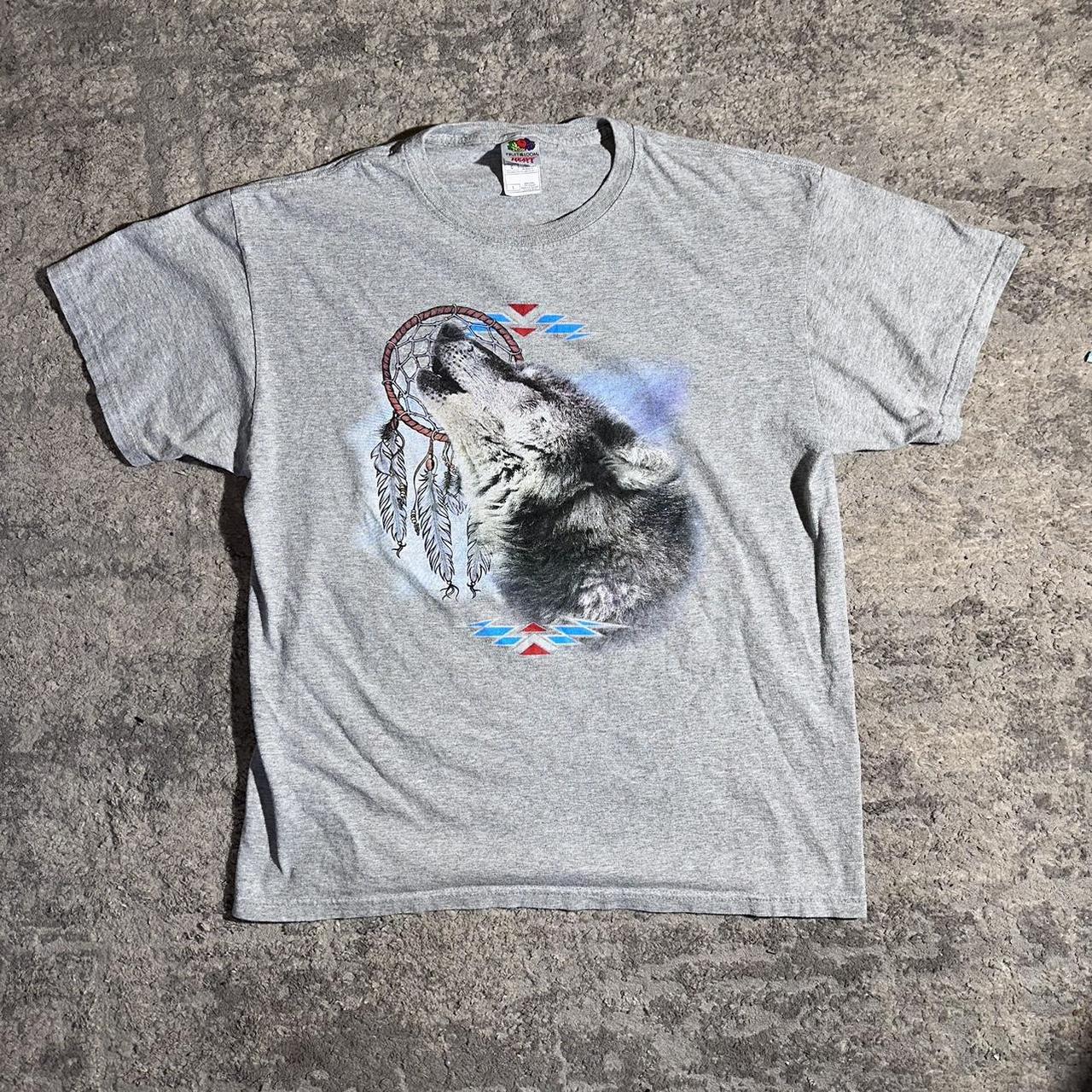 Y2K Wolf Nature Alaska t - Depop