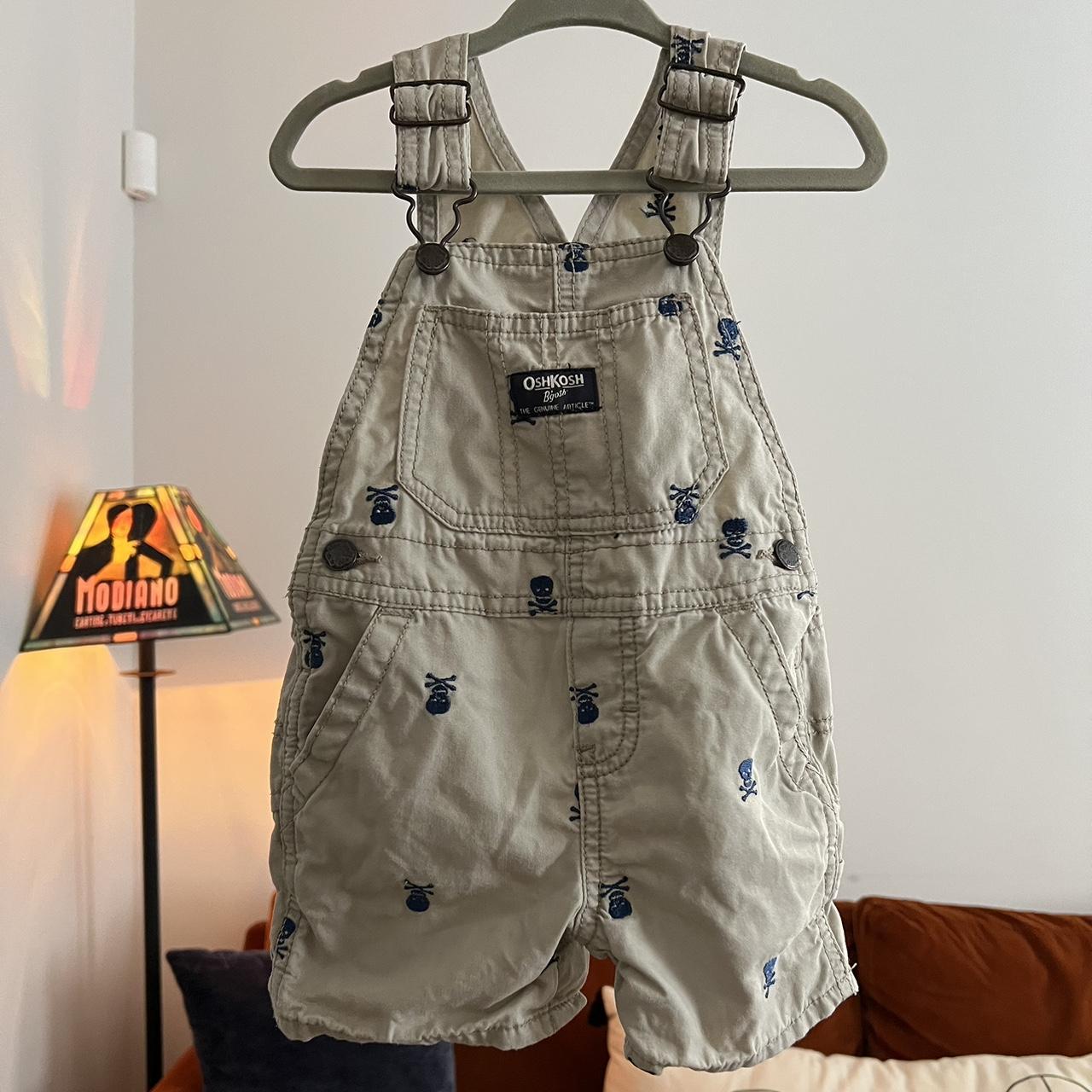 Toddler OshKosh Skull Overalls 12M - Depop