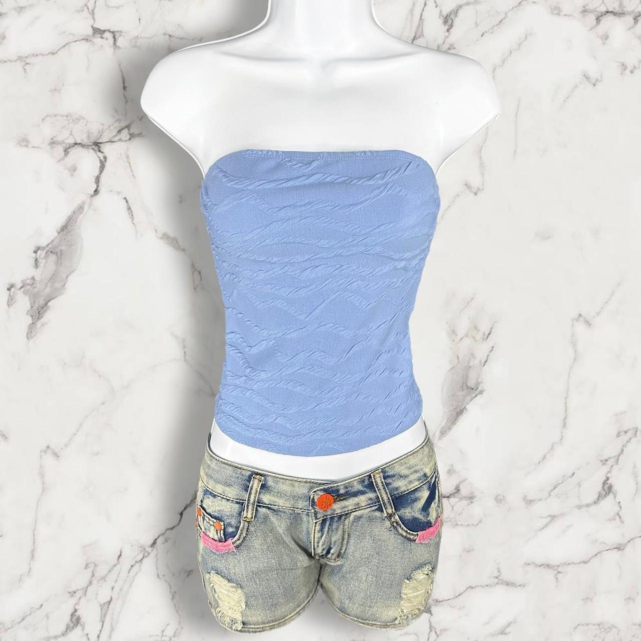 textured tube top *brand new* size small basic... - Depop