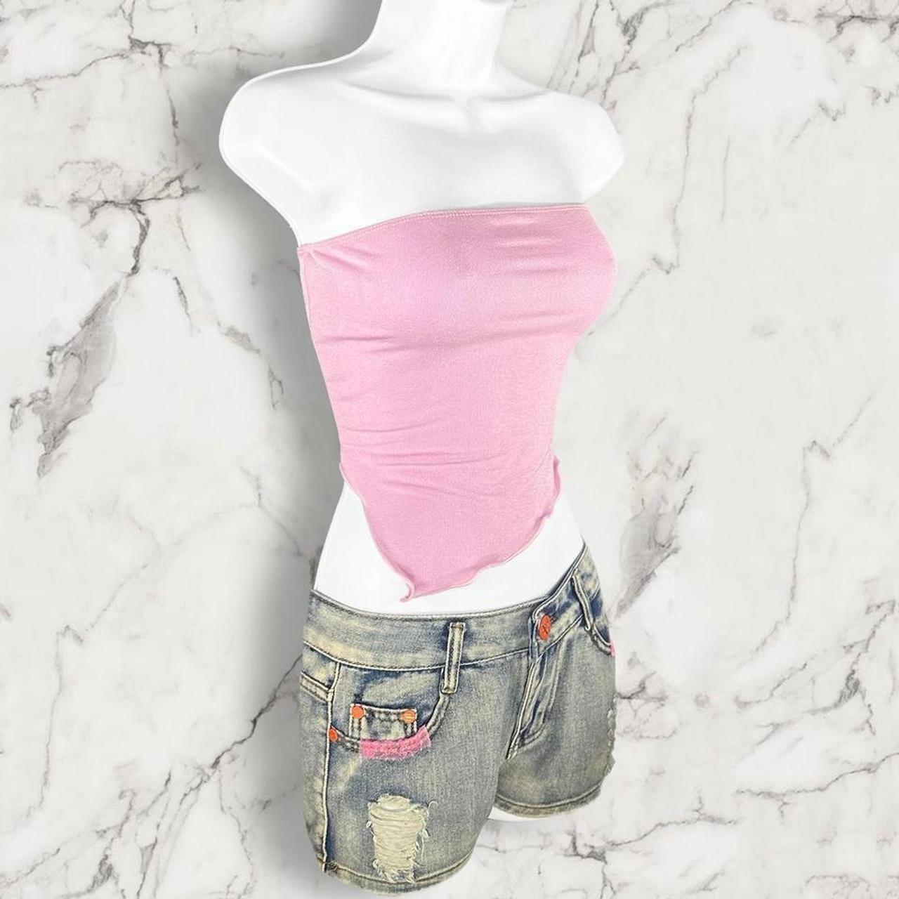 irregular tube top *brand new* size small solid... - Depop