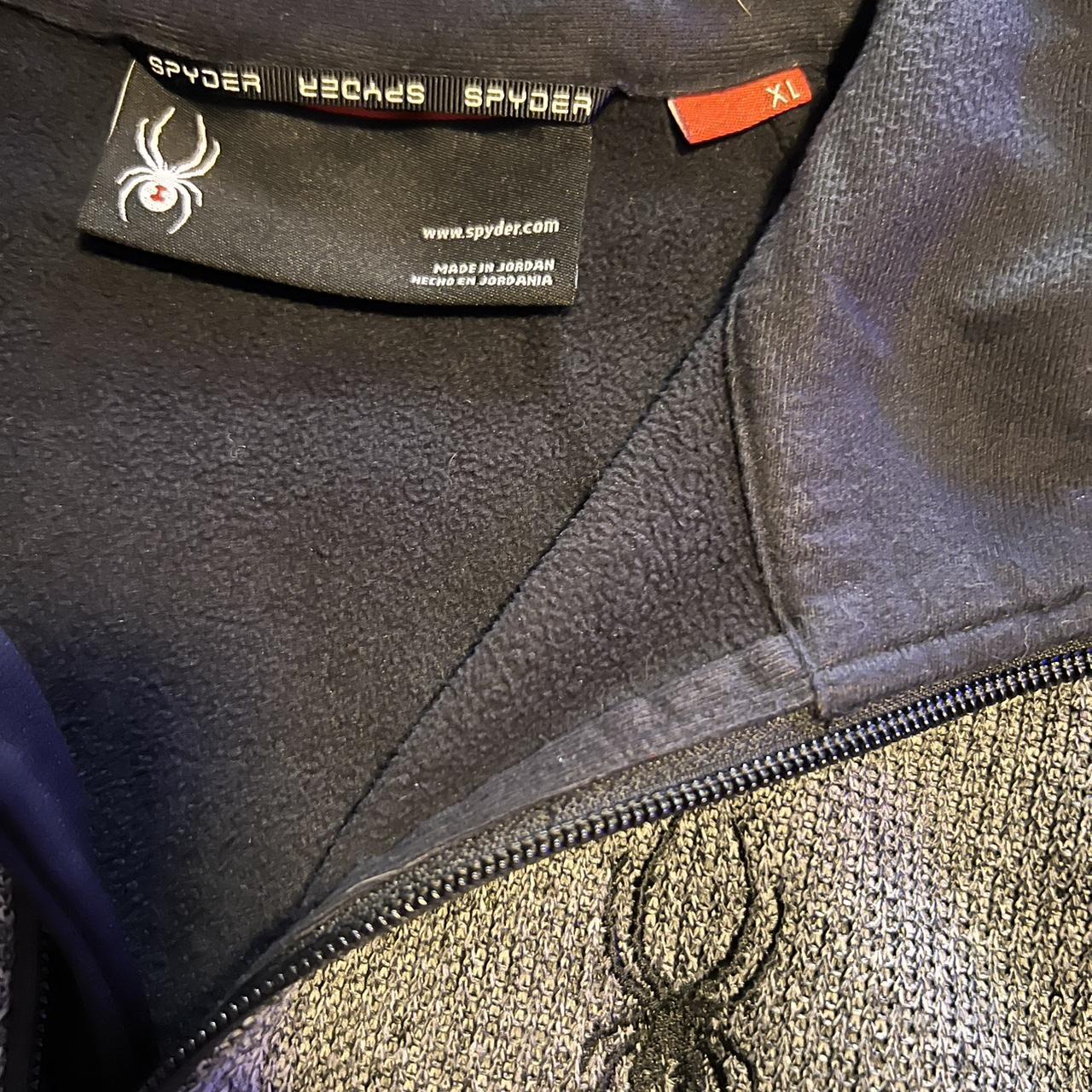 XL grey Spyder 1/4 zip, heavyweight - Depop