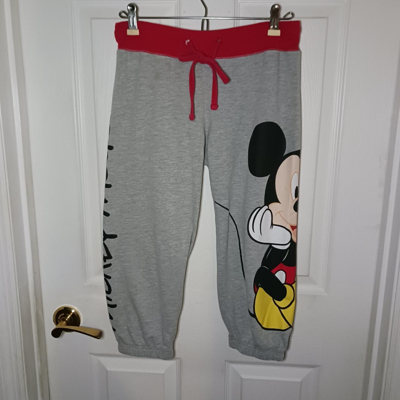 Vintage Disney Mickey Mouse Pj Bottoms Capri... - Depop