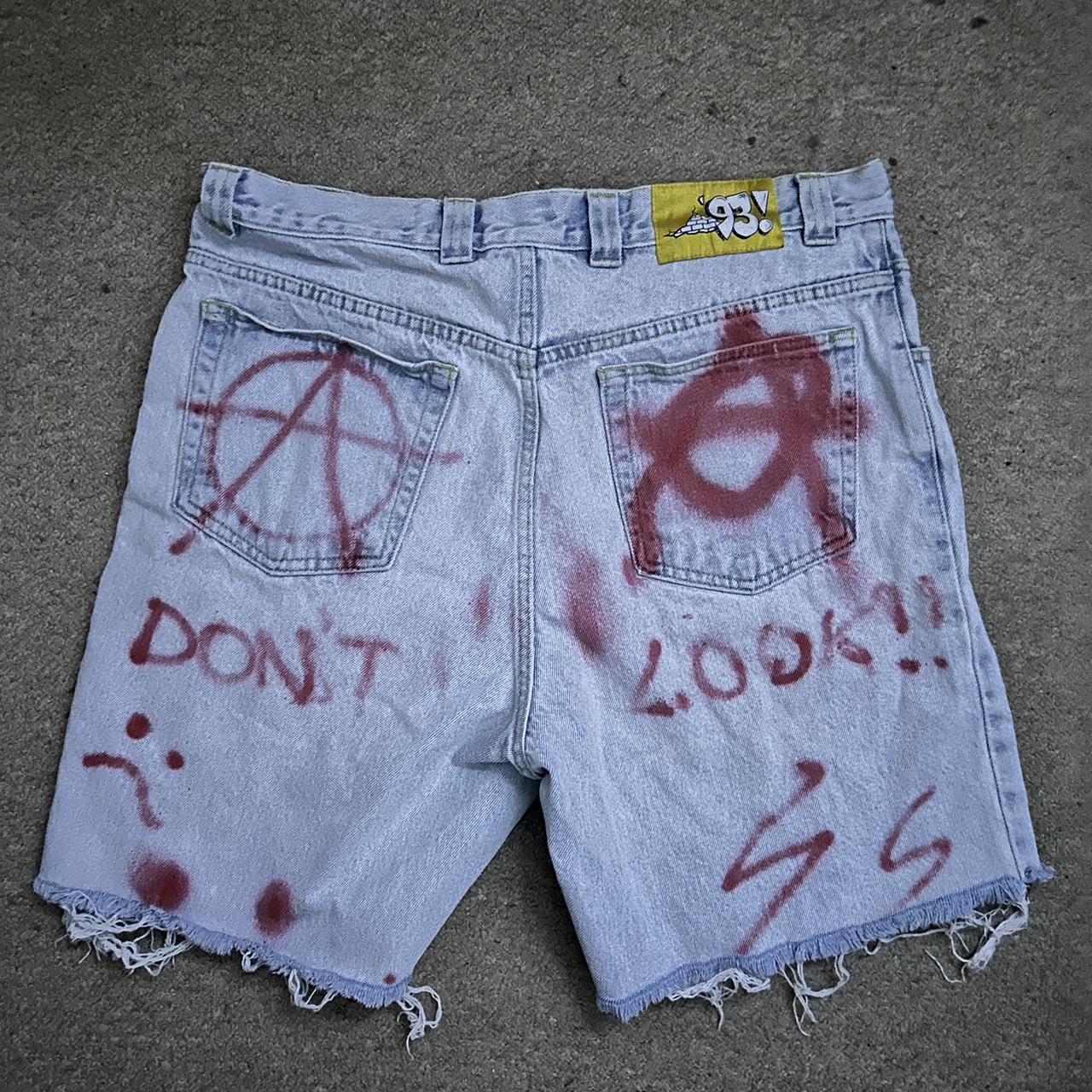 POLAR SKATE CO 93 JEAN JORTS BABY BLUE COLOUR THESE... - Depop