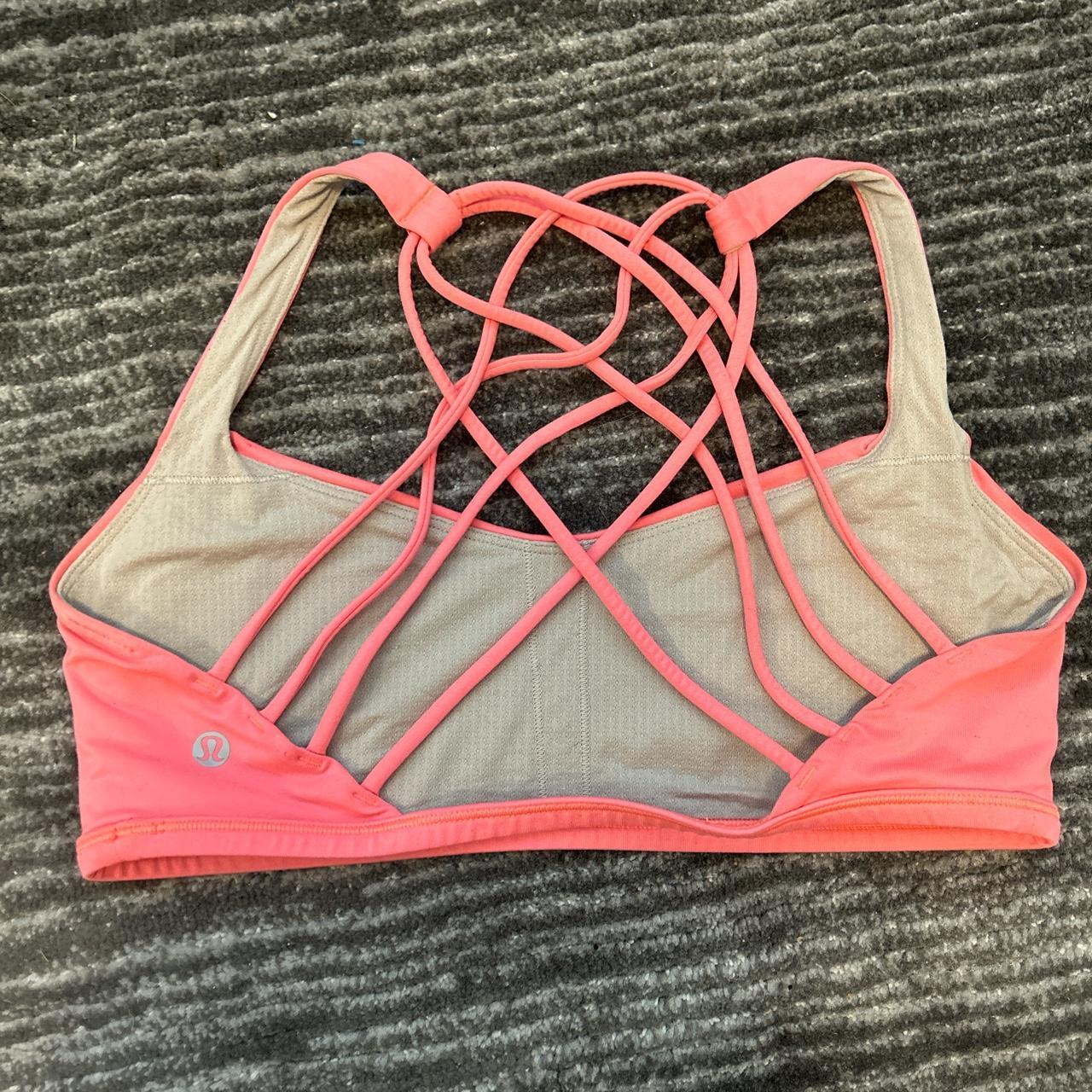 Pink lulu lemon sports bra, worn a few times. - Depop