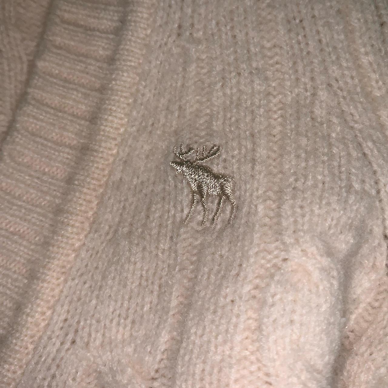 Vintage cream Abercrombie and Fitch knit sweater... - Depop