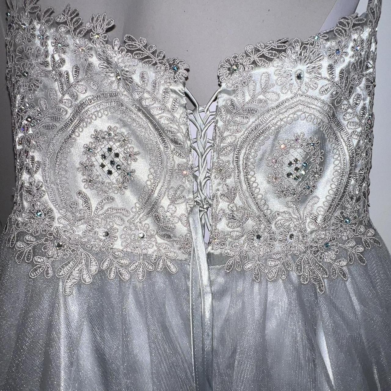 Beautiful Silver Star Box L short embellished dress.... - Depop