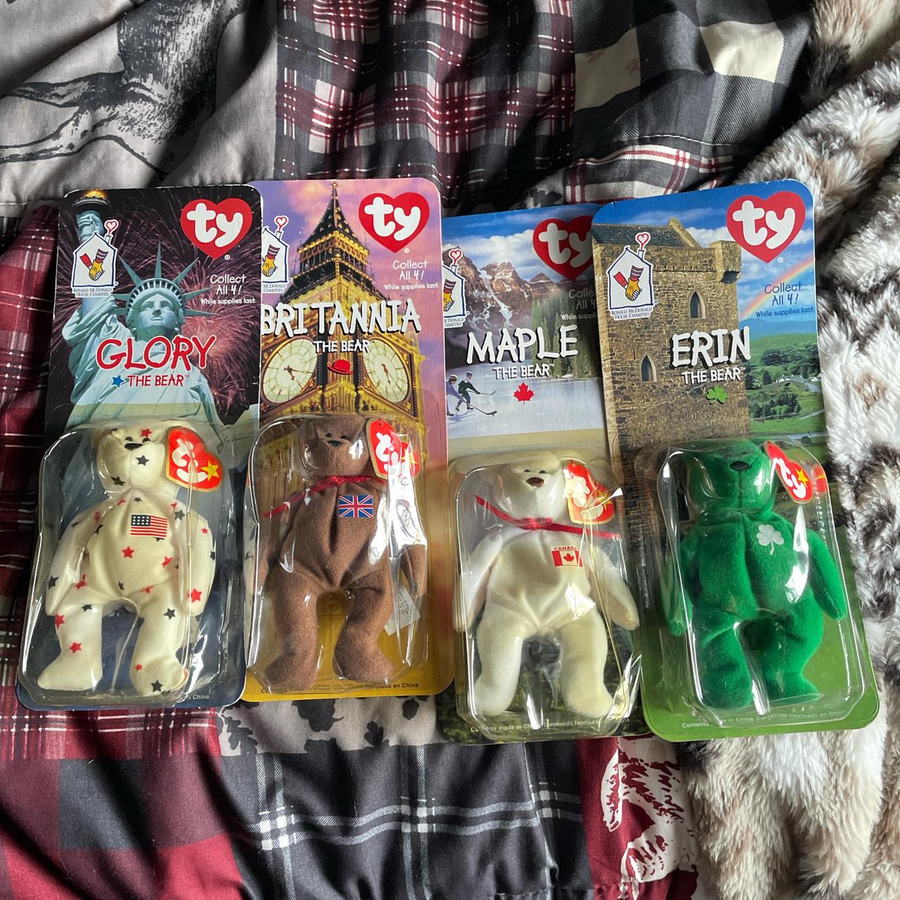 TY Beanie Babies set featuring Glory the Beagle,... | Depop