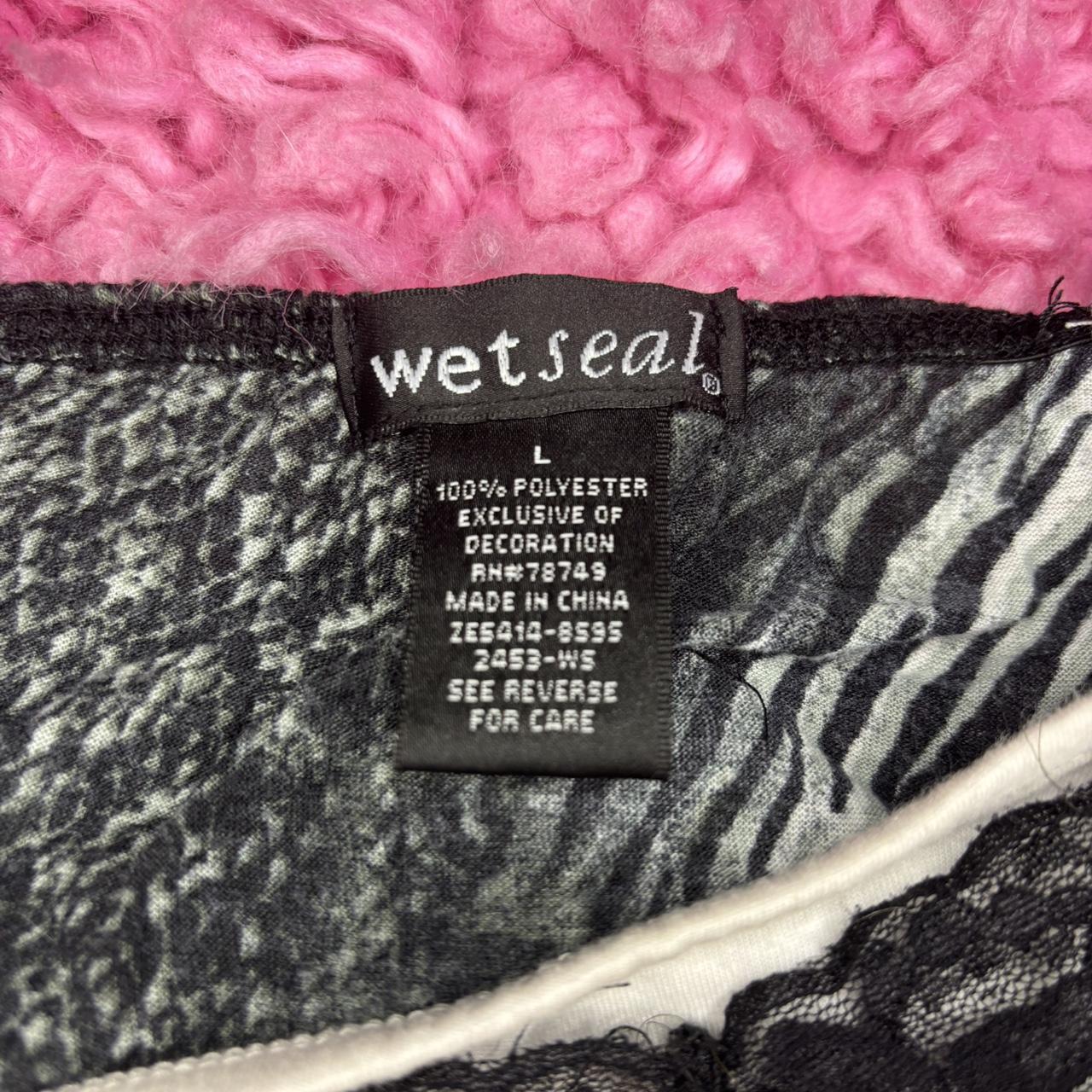 Wet seal Black & white animal print lace cami top | Depop