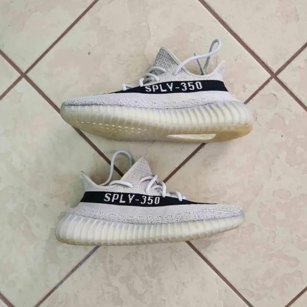 SIZE 9 YEEZY 350 SLATE, used good condition,... - Depop