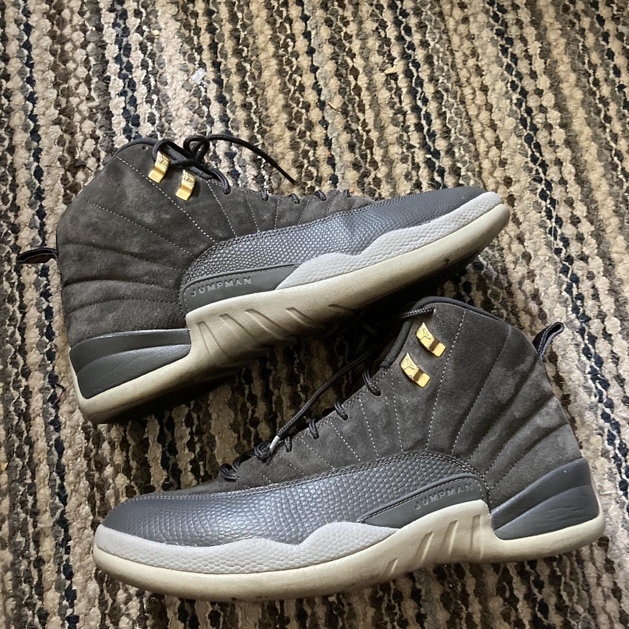 JORDAN 12 WOLF GREY 2017 No box, only damage is 1... - Depop