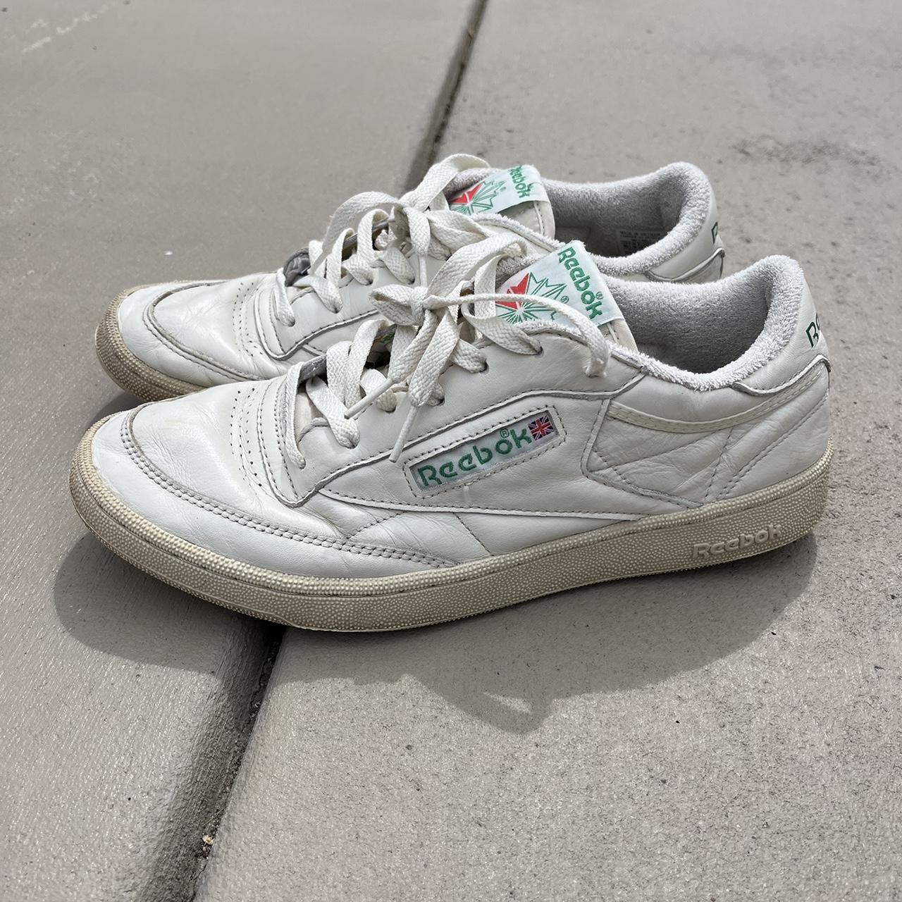 Size 10 used Reebok Off white Club C 85 vintage... - Depop