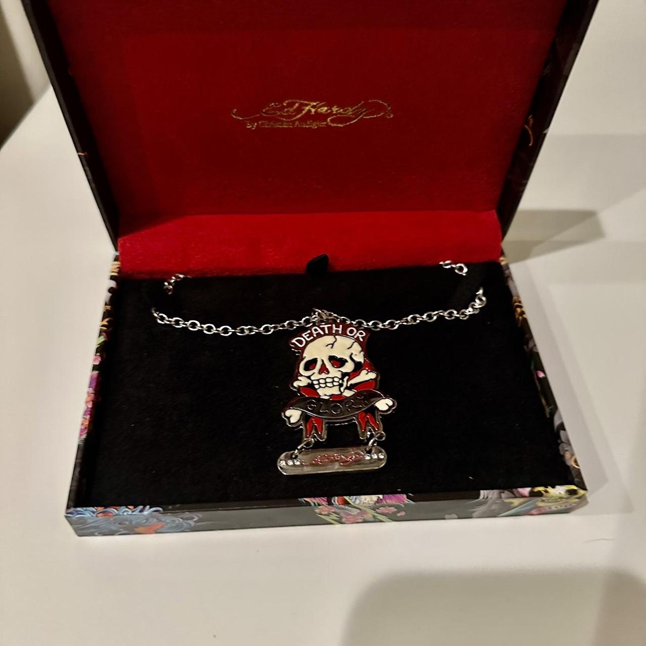 Ed hardy necklace in great condition, with... - Depop