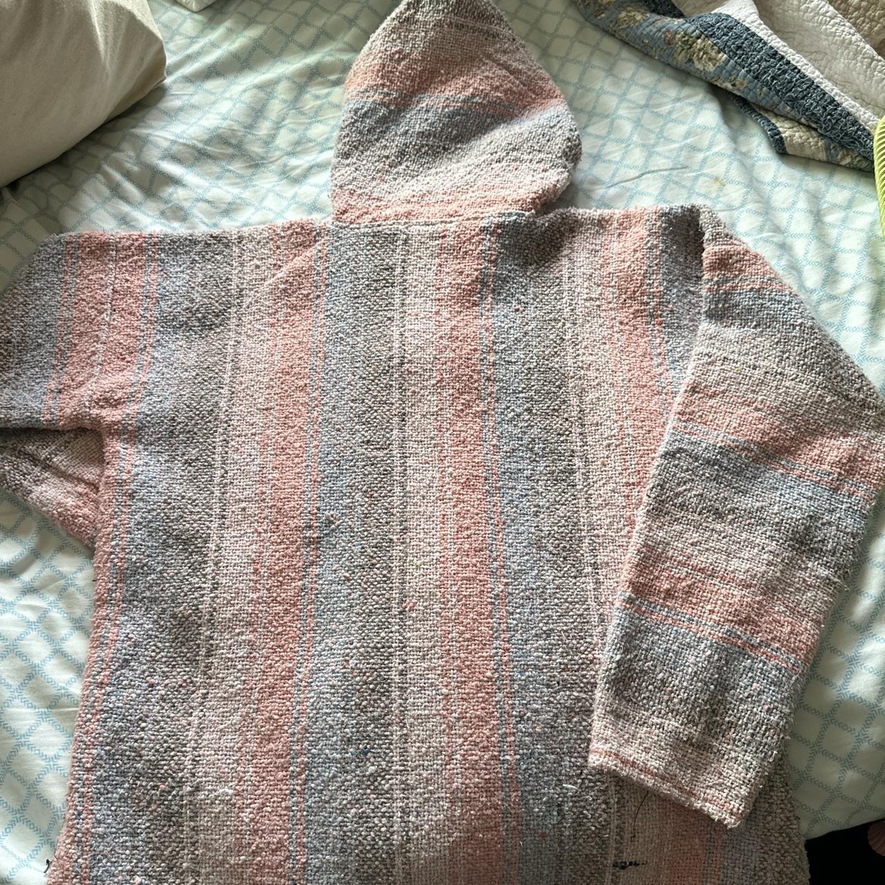 Pink drug rug sweater💞🍃, a little worn but still... - Depop