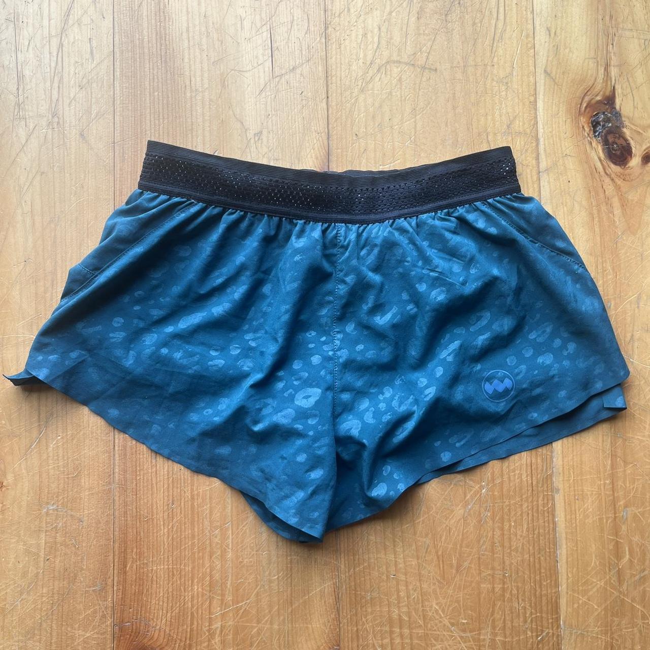 Teal Leopard Janji AFO Middle Shorts Cute,... - Depop