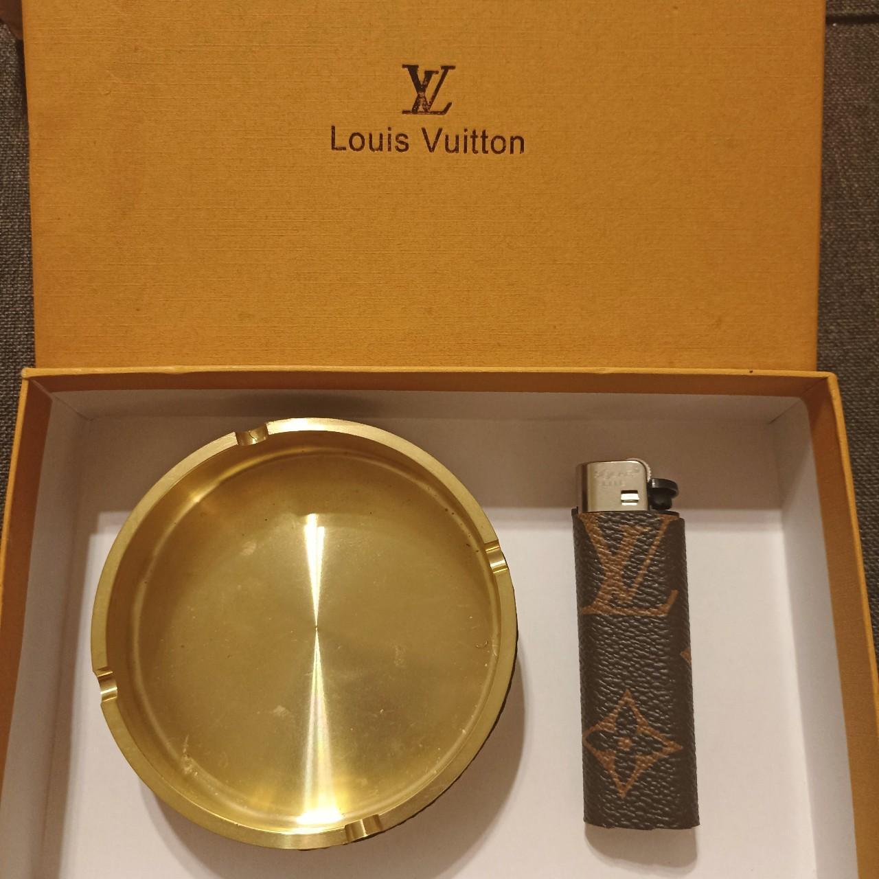 LV Lighter and Ashtray set with box. Lighter is one... - Depop