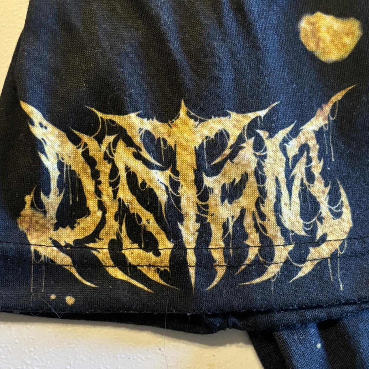 Distant Band Black & Gold Drip Graphic Deathcore AOP... | Depop