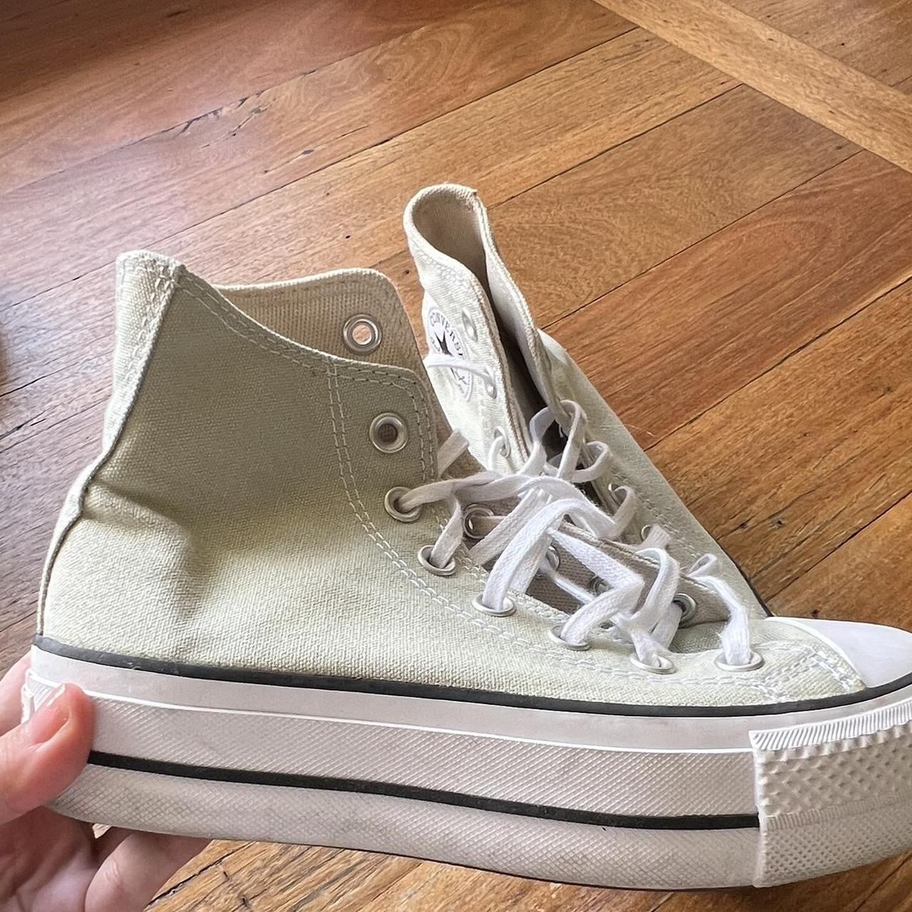 Green Converse Chuck Taylor All Star platform... - Depop