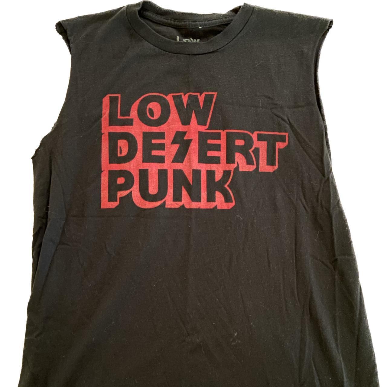 Low Desert Punk sleeveless tee. Marked medium, fits... - Depop