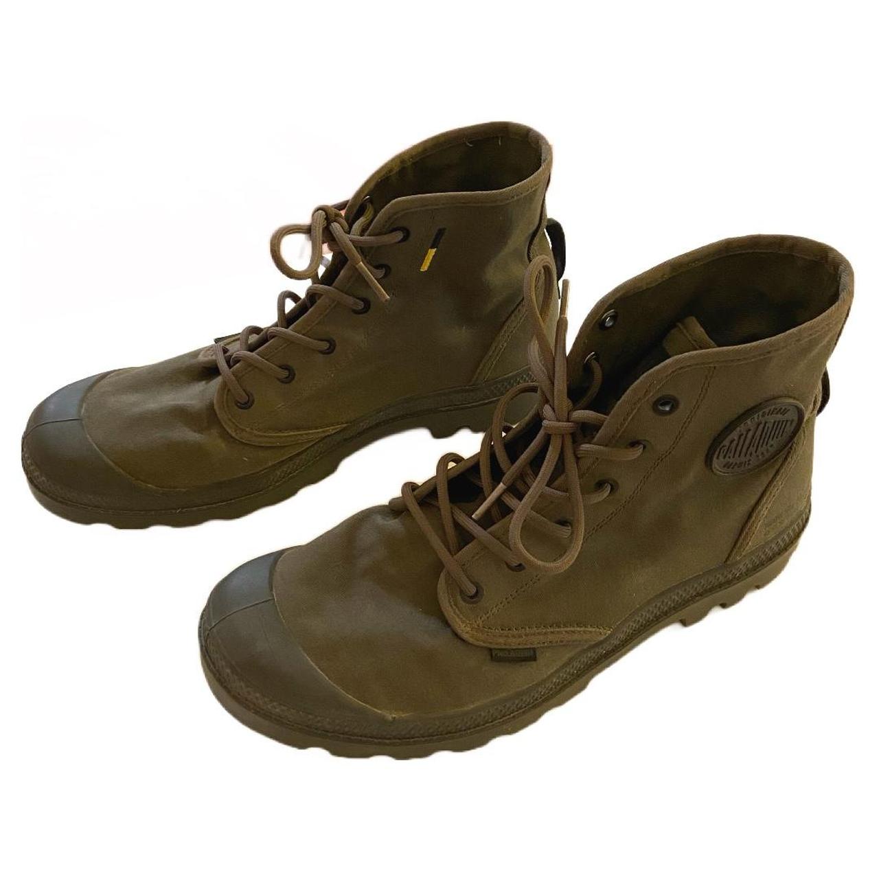 Dope Palladium Pampa boot in Army green. Excellent... - Depop
