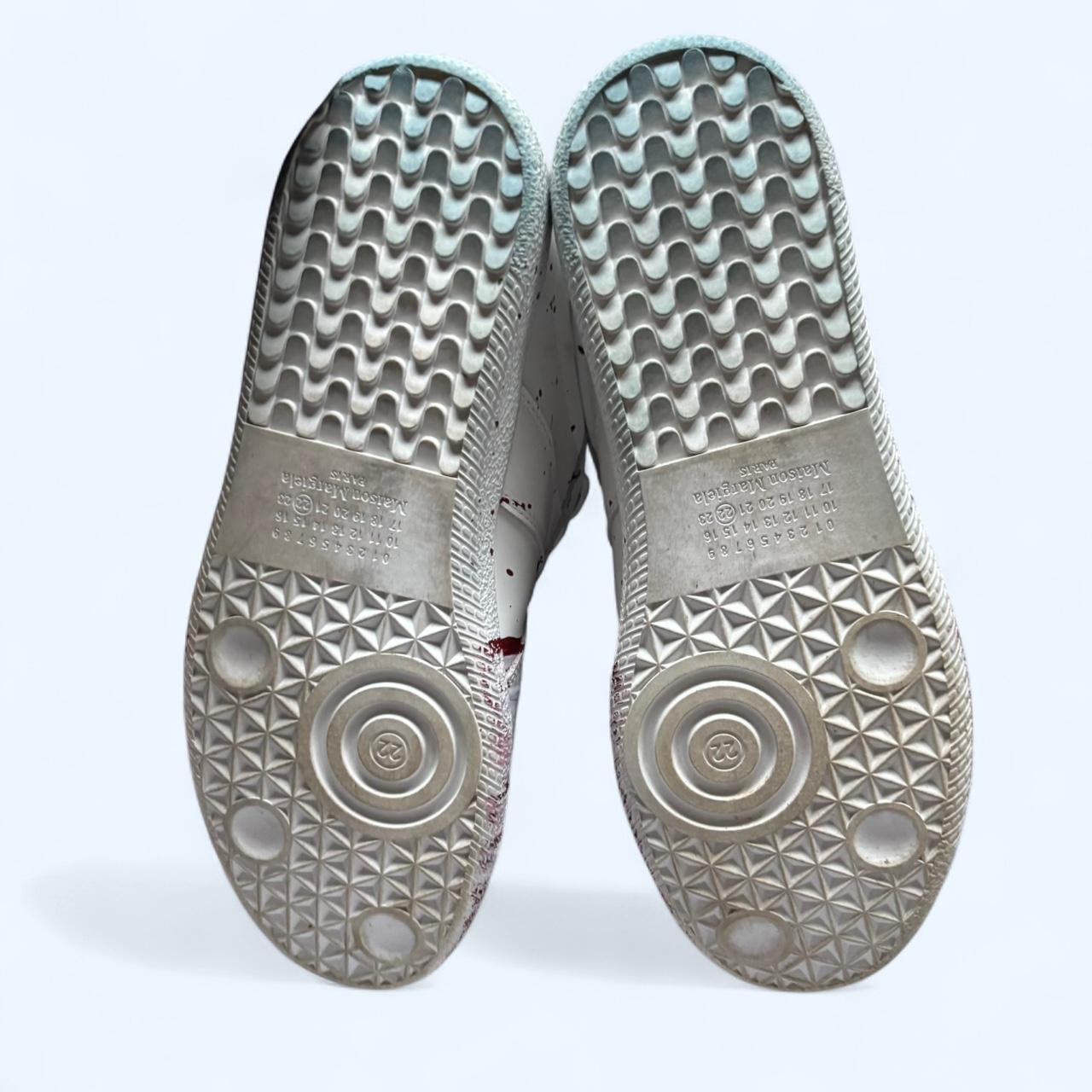 White Maison Margiela GATs Red Paint Splatter... | Depop