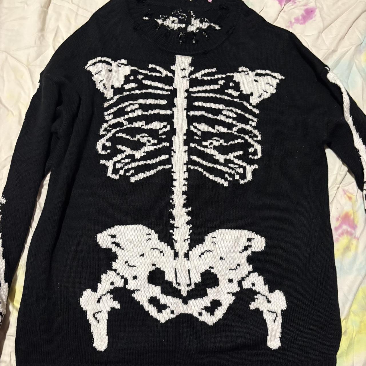 Dollskill trickz n treatz skeleton sweater. Worn... | Depop