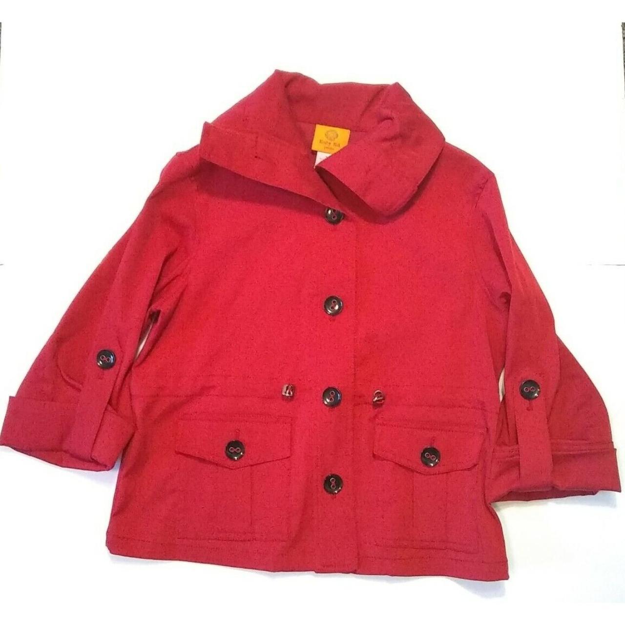 Item: RUBY RD. 3/4 SLEEVE RED JACKET BLAZER SZ 4p... - Depop