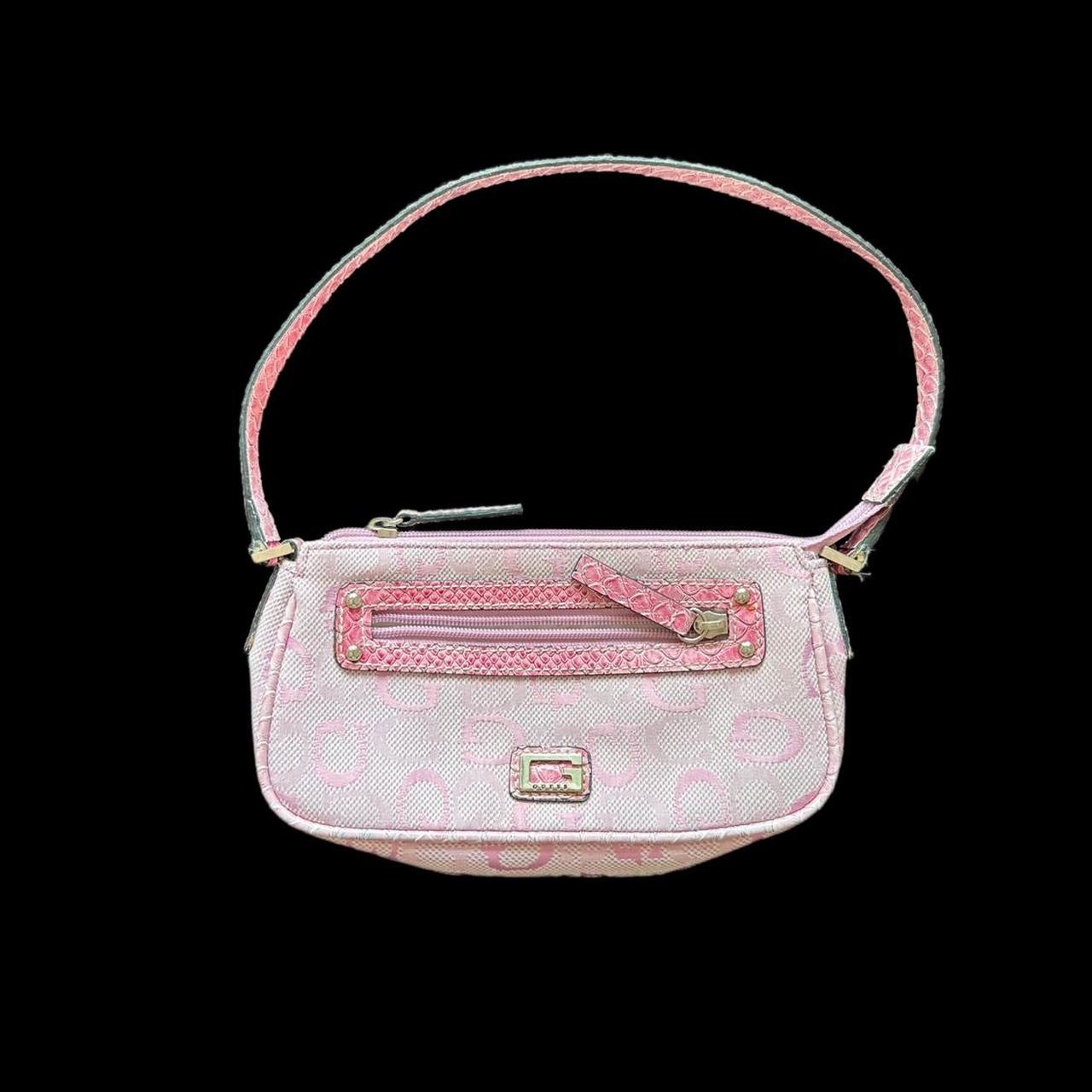 Mini pink Rosa Vintage Guess Tasche bag vegan... - Depop