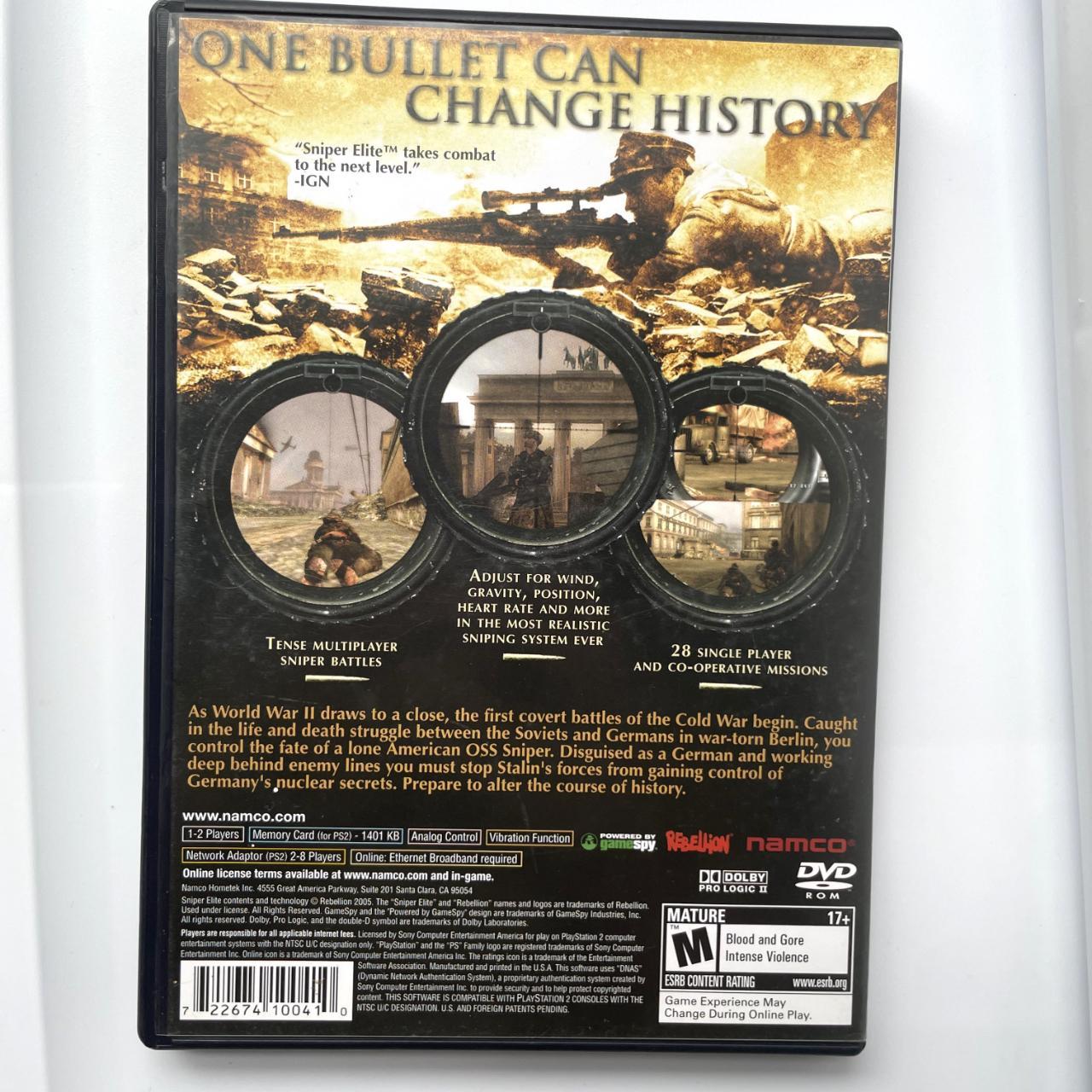 Sniper Elite PS2 Sony PlayStation 2 Video Game... - Depop