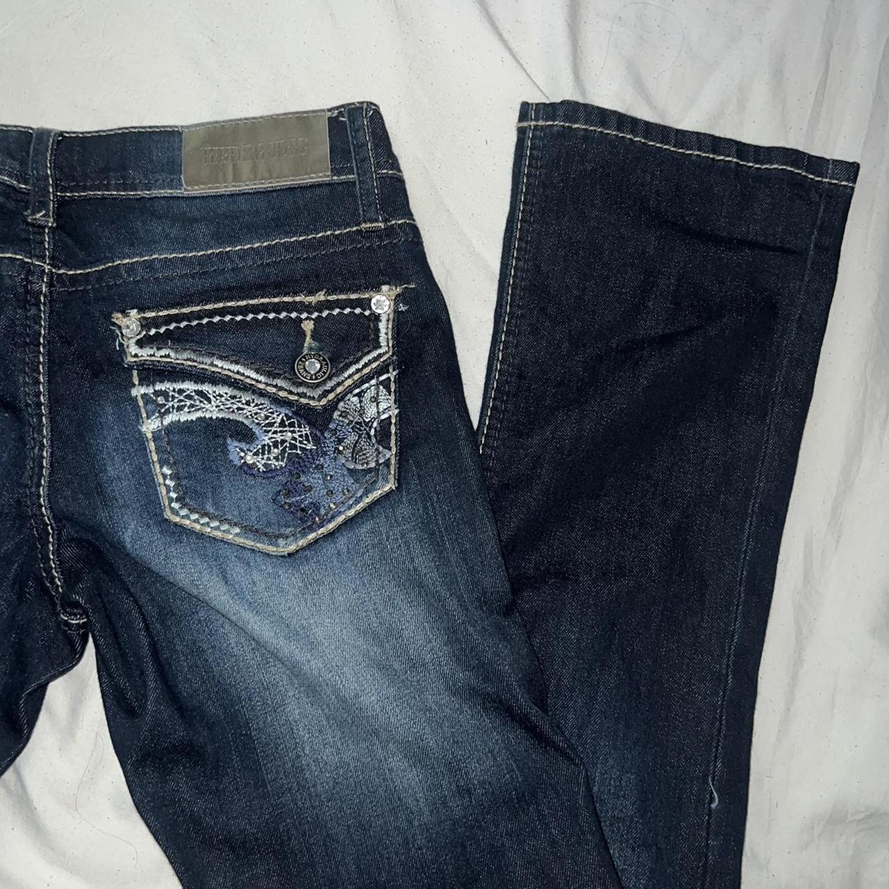 Vintage Y2k Bedazzled Lowrise Bootcut Jeans Size... - Depop