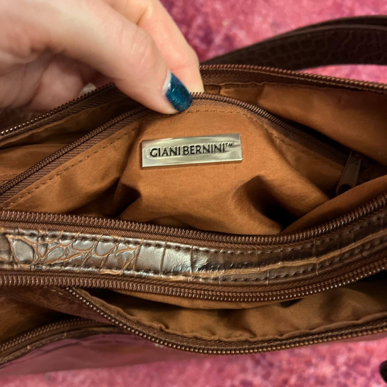 giani bernini brown shoulder bag lots of pockets - Depop