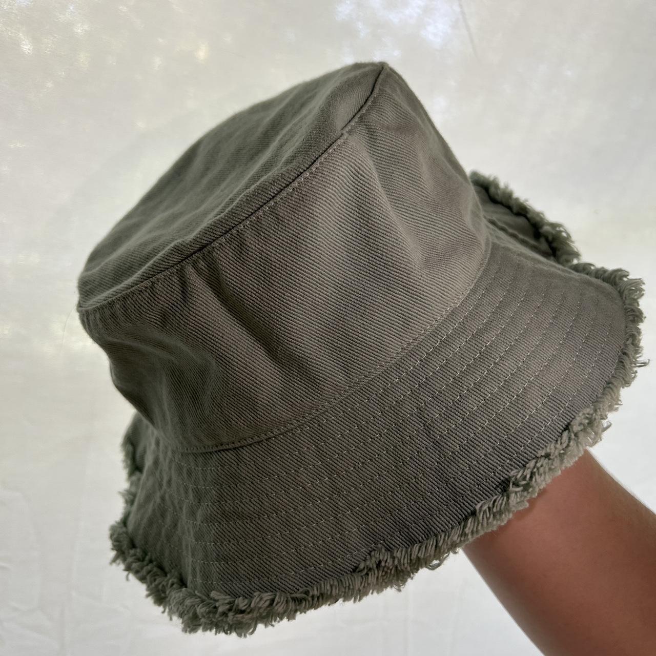 Distressed Light Green bucket hat. - Depop