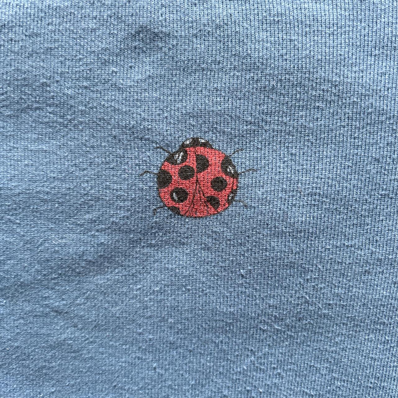 American eagle baby tee women’s xs - blue with... - Depop