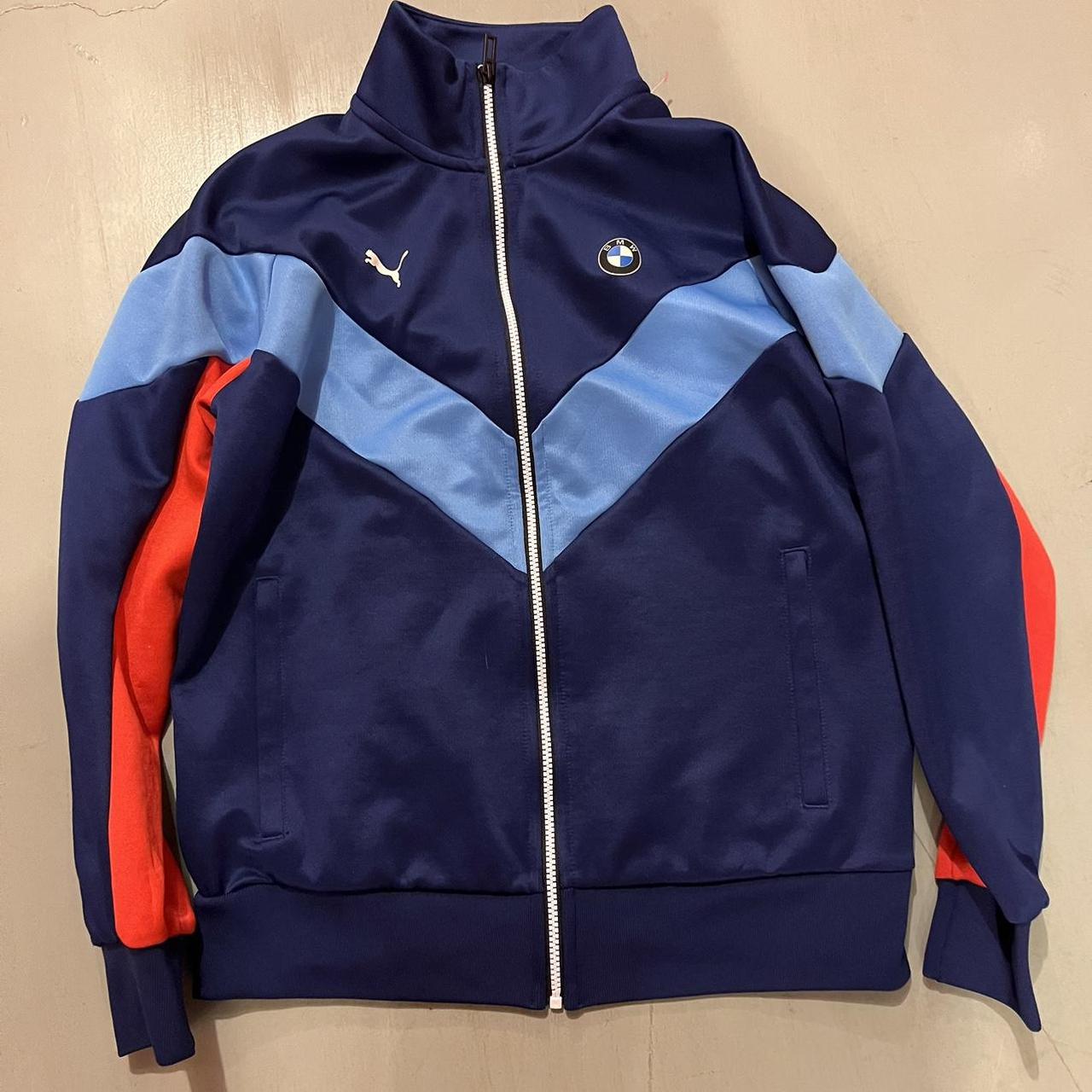 Puma BMW M Motorsport MCS Blue/Red/Puma Sweat Jacket... - Depop